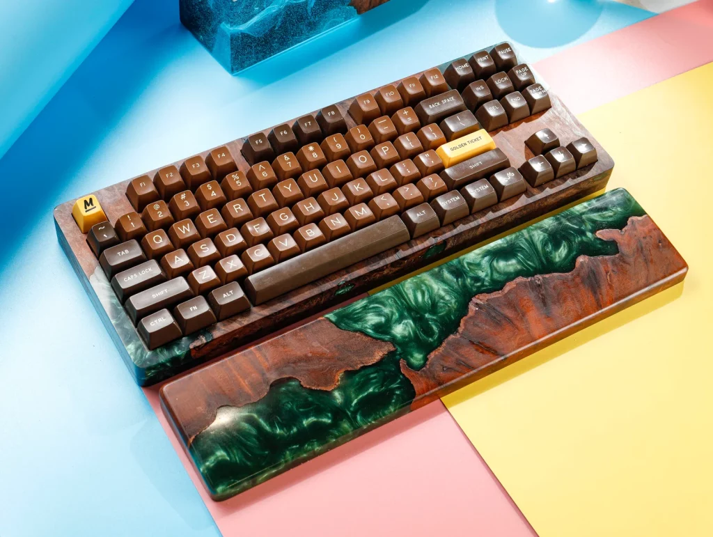 GREEN OPAL LAVA - CASE KEYBOARD - Breakwooden